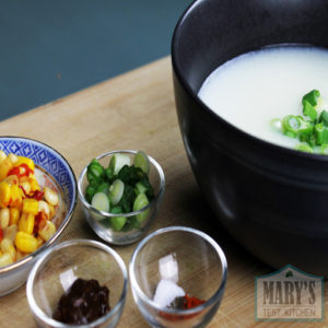 congee-with-vegan-condiments – Mary's Test Kitchen