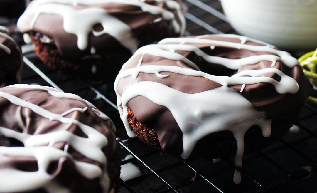 Vegan Tuxedo Cake Doughnuts – Mary's Test Kitchen